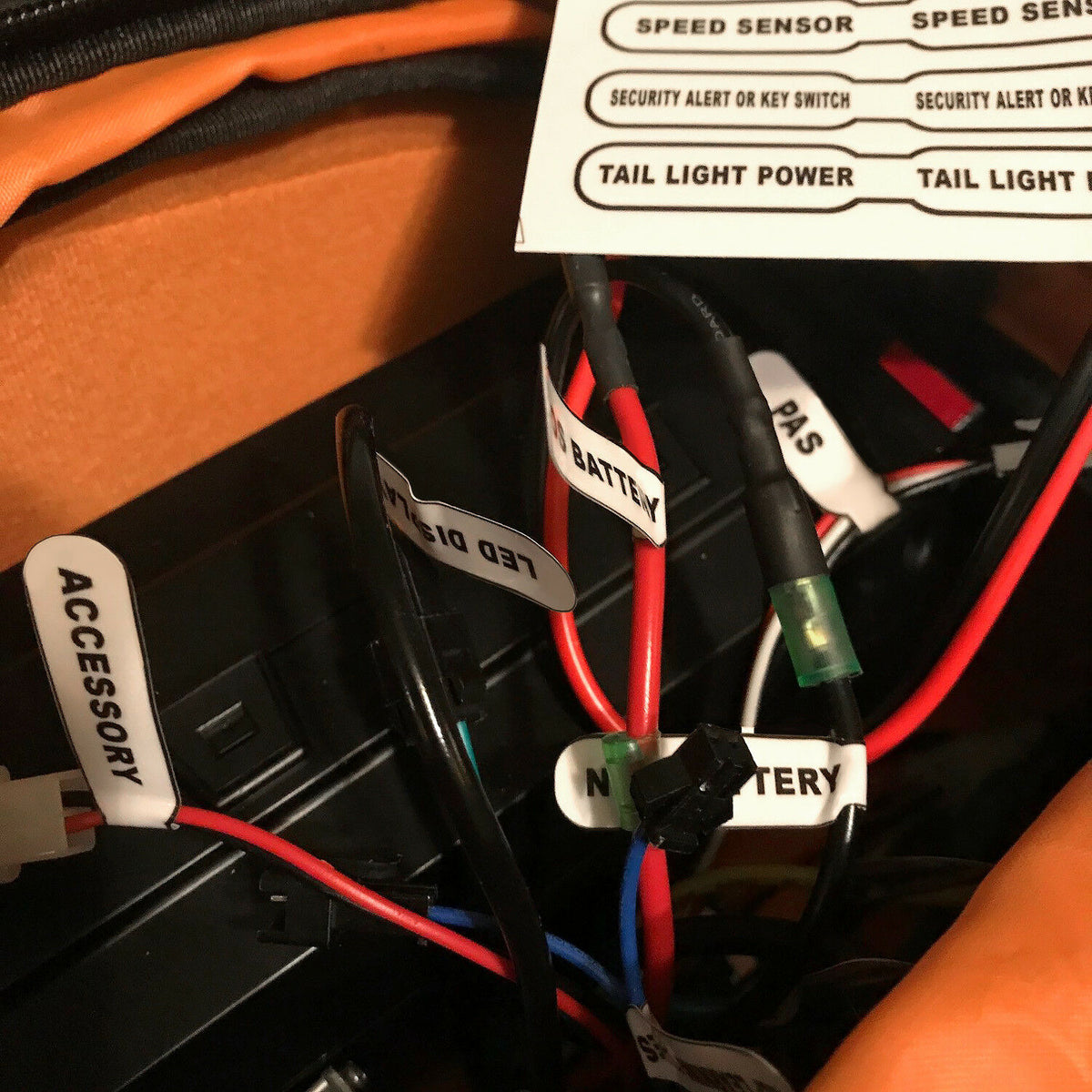 E-Label Ebike DIY Labels for Controller & Wiring Labels Fit Ebike Conv ...