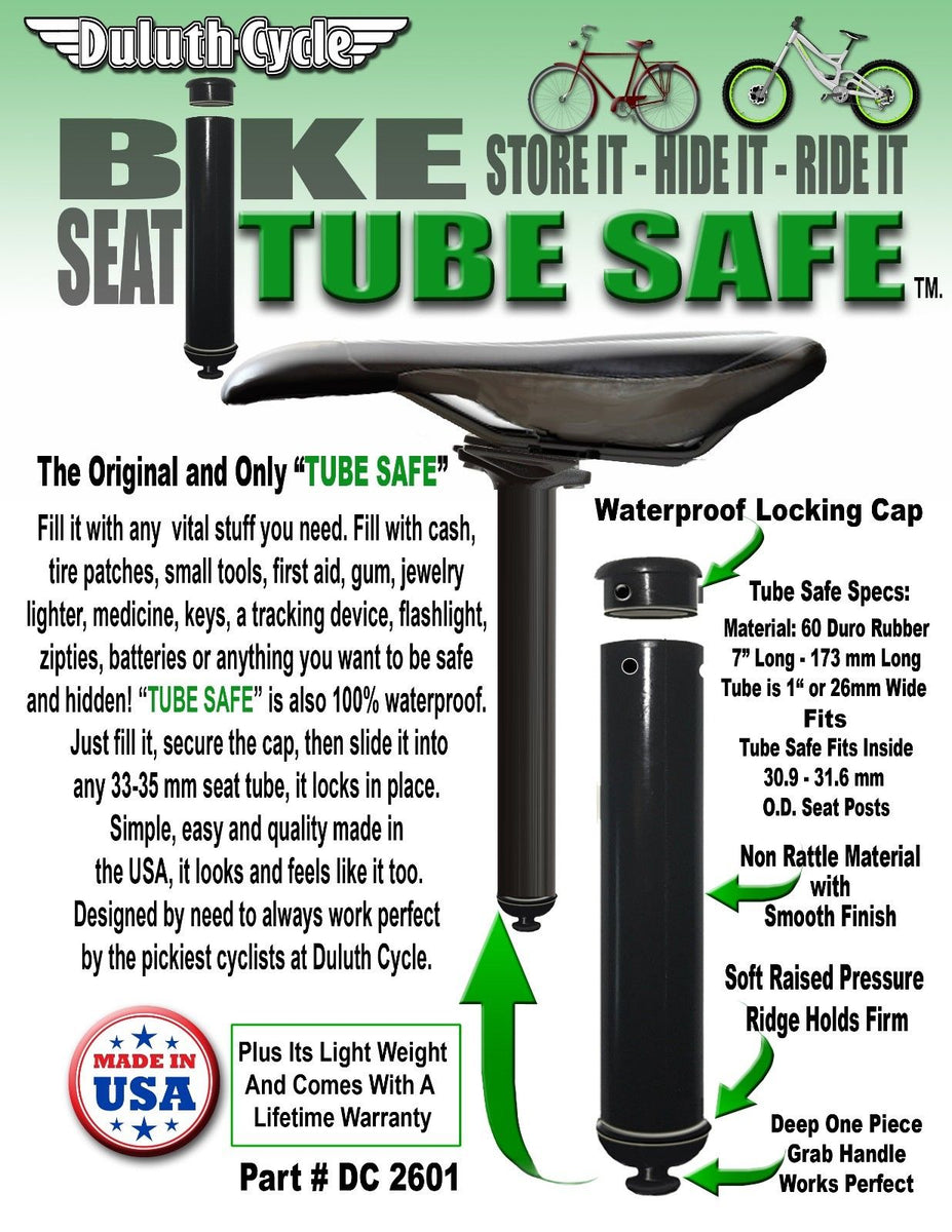 31mm Bicycle Seat Tube Storage, Hidden Container Bike Seat Post Storag ...